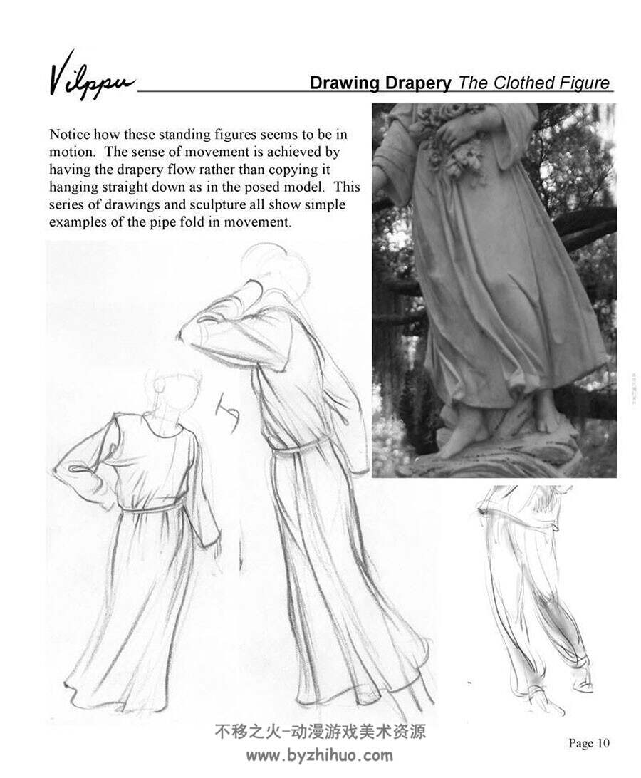 Vilppu Drawing Drapery The Clothed Figure The Seven Basic Folds 布料绘画教学 ...