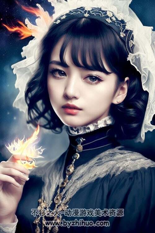 PIXIV DeepFlow AI合成角色作品图集 百度网盘下载 251P 191MB - 不移之火资源网