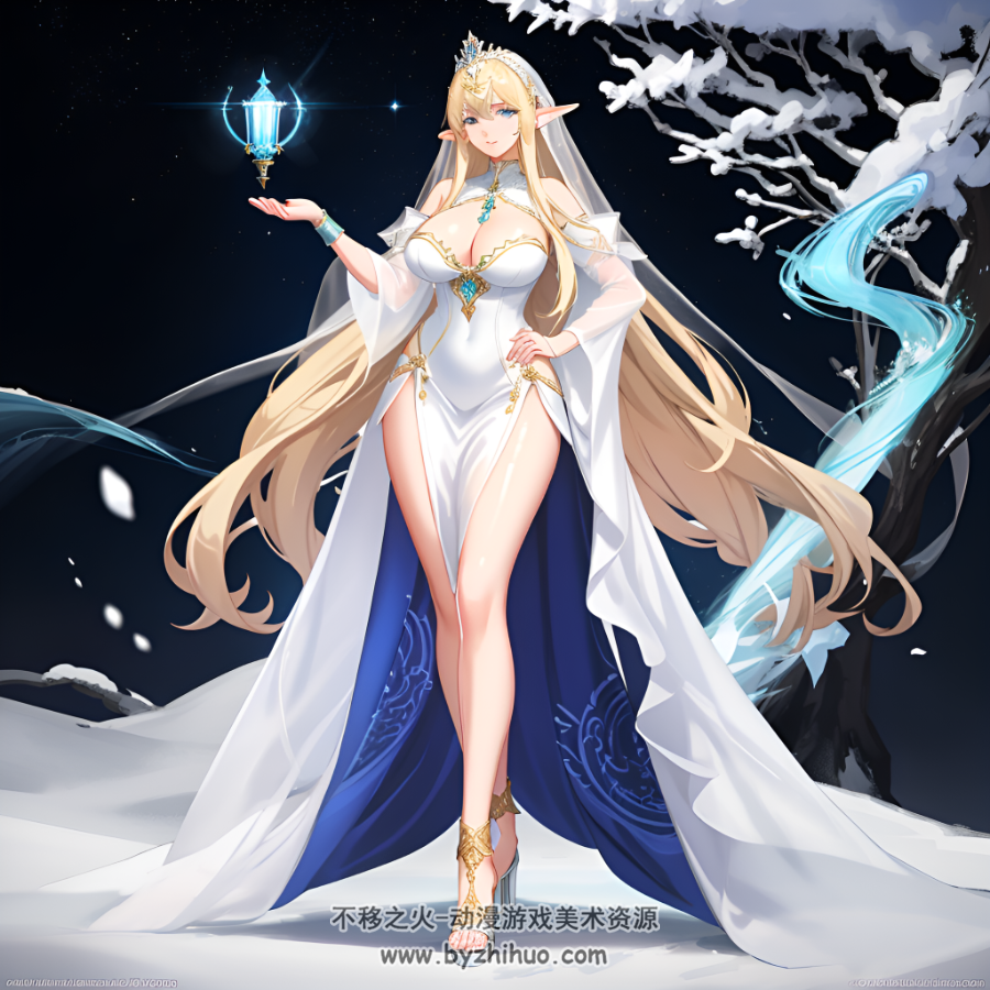 游戏美女 奇幻风格AI原画第一期 百度网盘下载 106P 412MB - 不移之火资源网